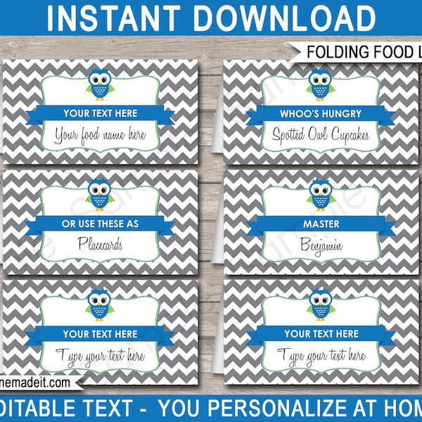 Owl Place Cards - Etsy