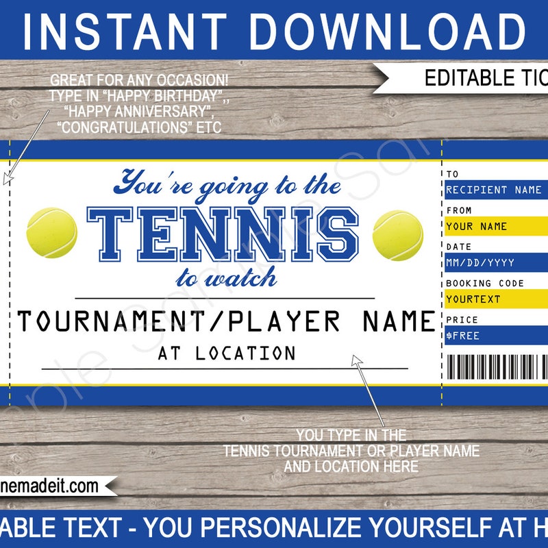 Tennis Tournament - Etsy