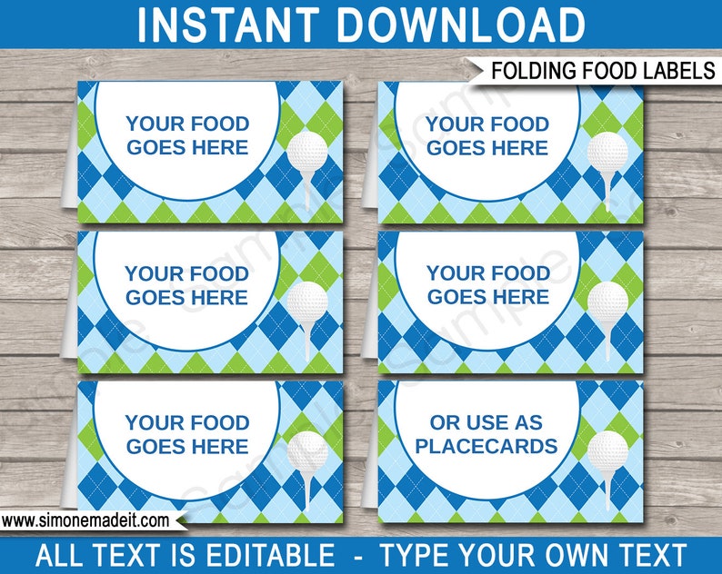 Golf Party Decorations Bundle: Editable Birthday Par-tee (digital ...