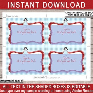 Wizard of Oz Favor Tags Template - Printable Birthday Party Thank You ...