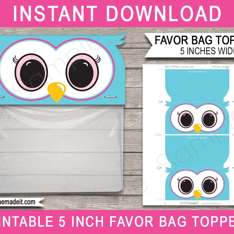 Bag Topper Template - Etsy