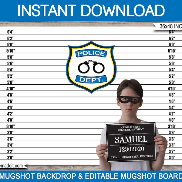 Mugshot Board - Etsy