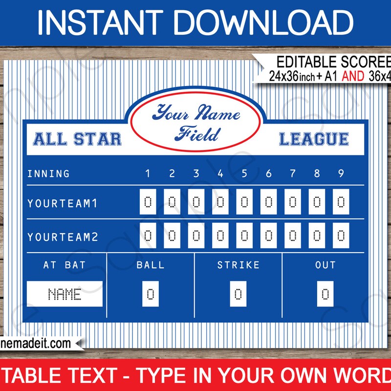 Blue Scoreboard Decor - Etsy