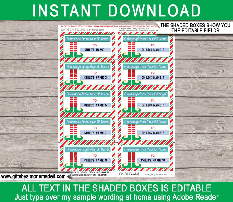 Editable Elf Letter Printable Bundle: Christmas Hello, Goodbye (PDF) - Etsy