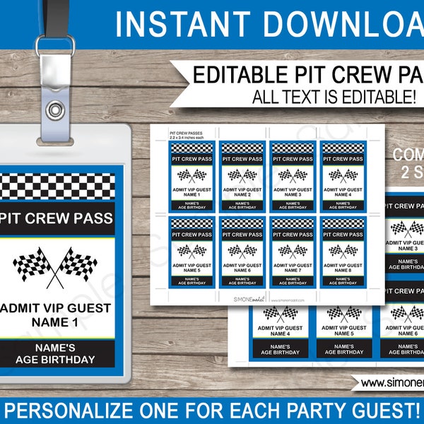 Pit Passes - Etsy