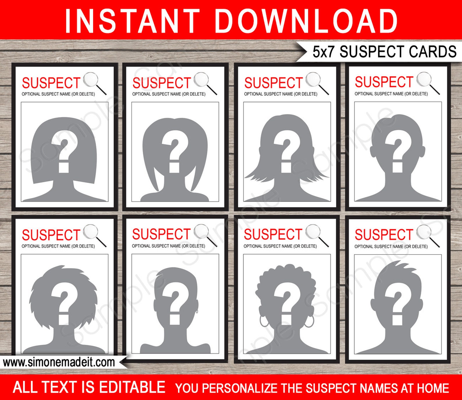 Spy Party Printables Invitation Decoration Template Bundle - Etsy