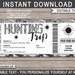 Surprise Hunting Trip Ticket Printable Gift Voucher | Etsy