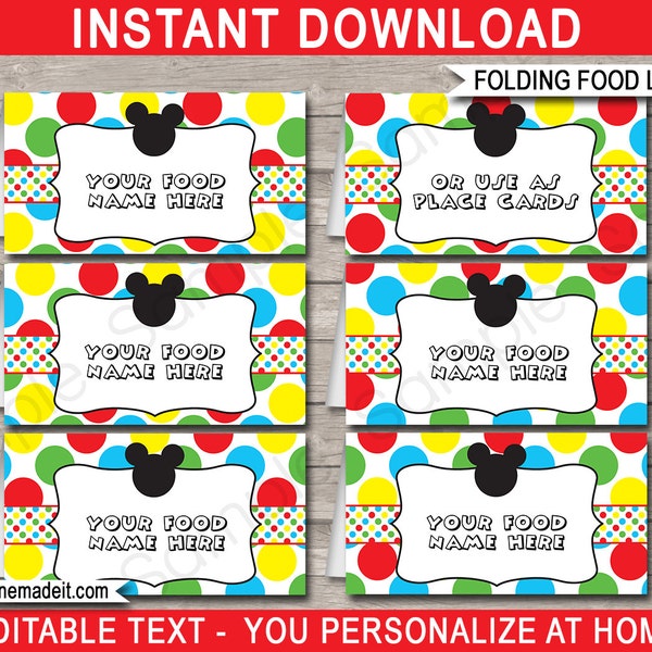 Mickey Food Tents - Etsy