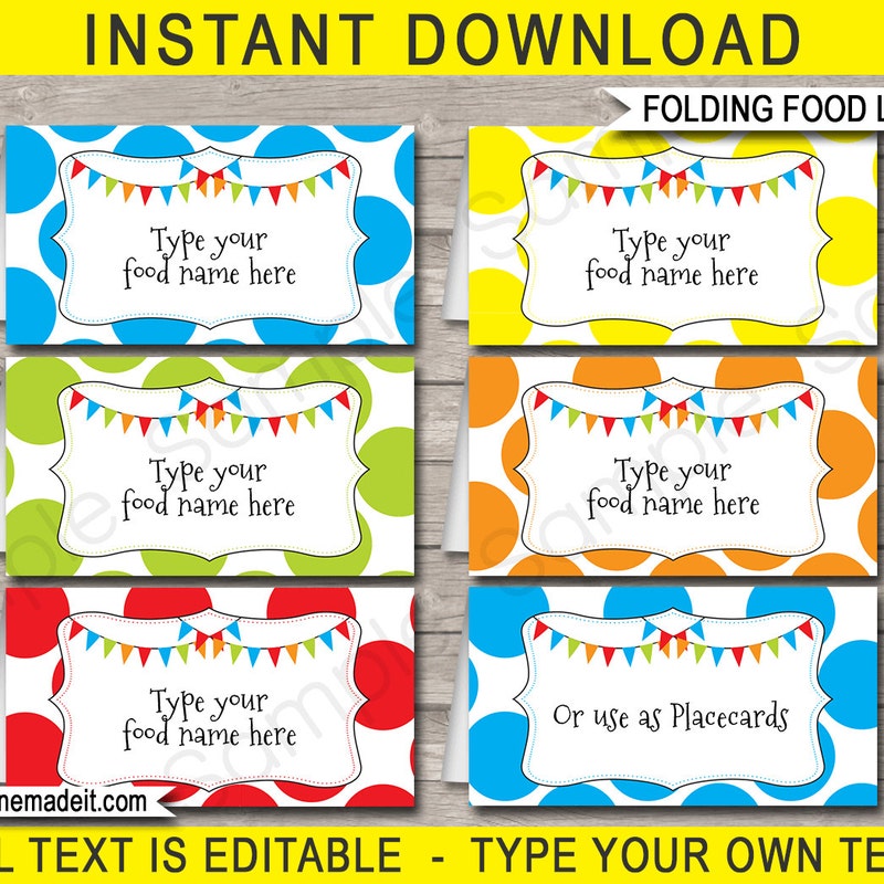 Polka Dot Labels - Etsy