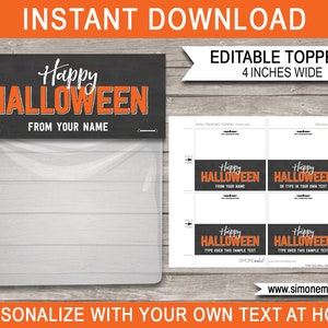 Halloween Favor Bag Toppers - Printable Class Favors, Classroom Treat ...