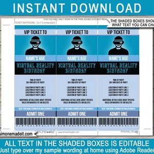 Virtual Reality Invitation Template - Printable VR Gaming Birthday ...