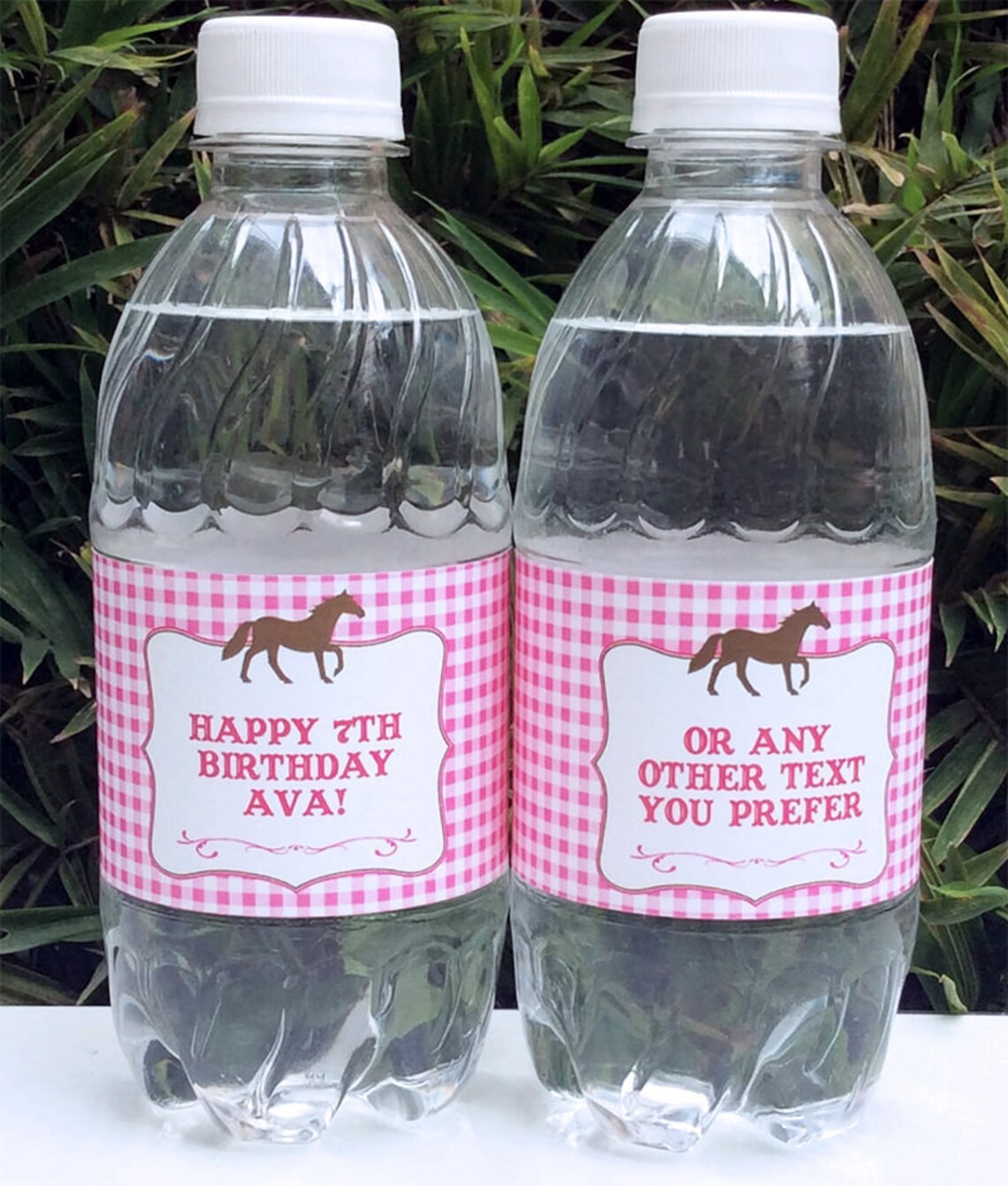 Horse Water Bottle Labels Template Printable Pony Theme - Etsy