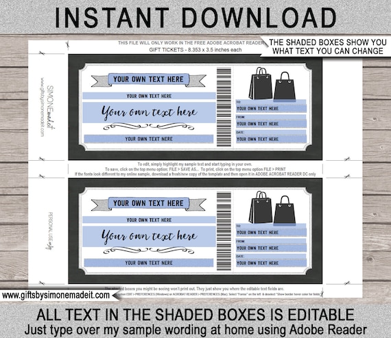 Store Gift Certificate Template