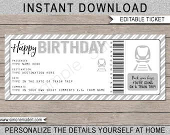 Fake Train Ticket - Etsy