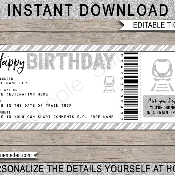 Fake Train Ticket - Etsy