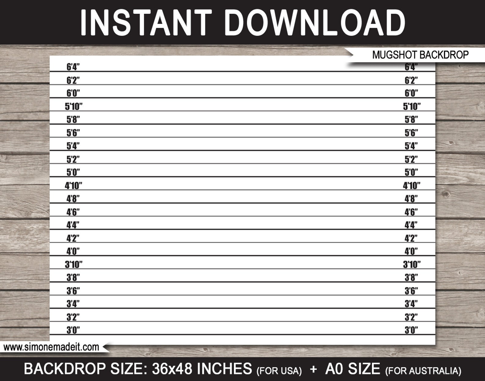 Mugshot Backdrop Sign Photo Booth Background Police Lineup - Etsy Canada