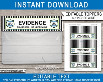 Printable Evidence Tags - Etsy