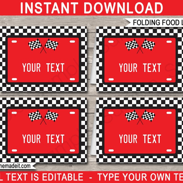 Cars Food Labels - Etsy