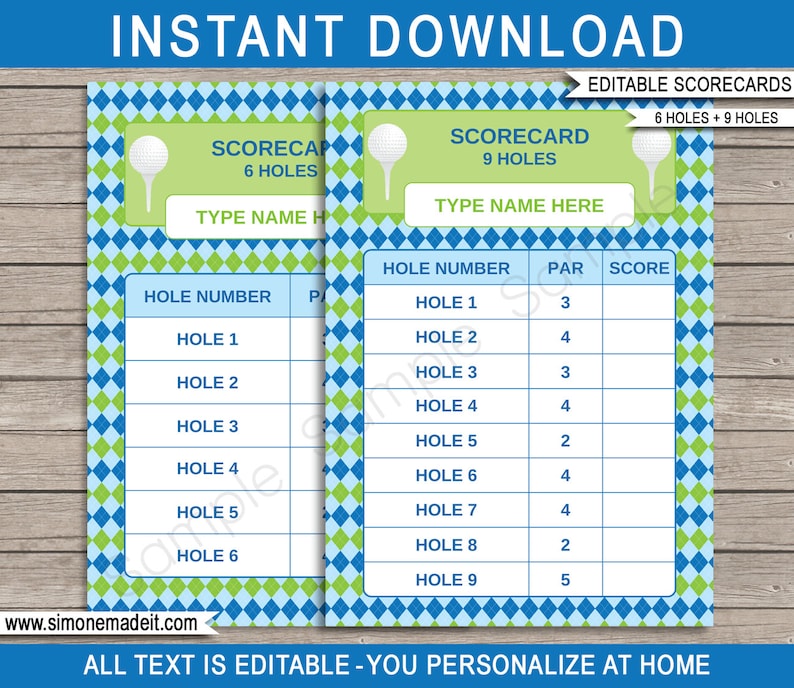 Golf Party Decorations Bundle: Editable Birthday Par-tee (digital ...