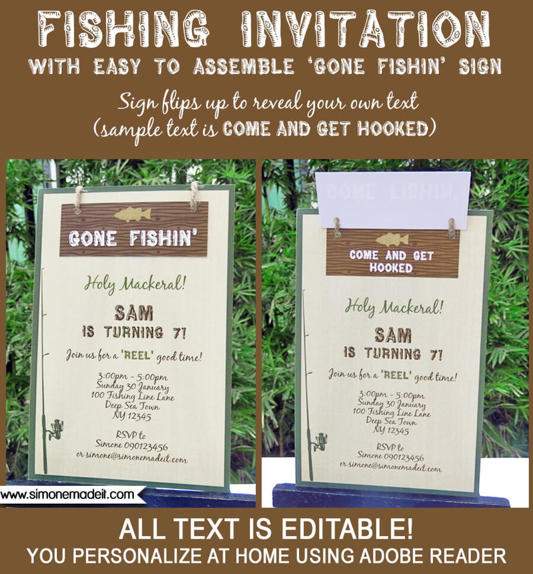 Fishing Invitation Template - Printable Birthday Party Invite ...