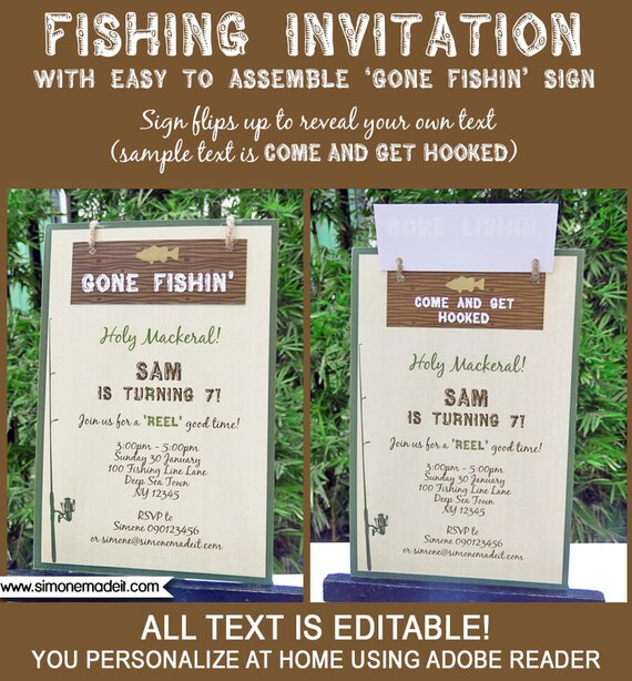 Fishing Invitation Template - Printable Birthday Party Invite ...