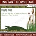 Swamp Party Decorations & Invitation Bundle: Editable Printable ...