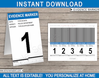 Evidence Labels Set Crime Themed Forensic Labels (Instant Download) - Etsy