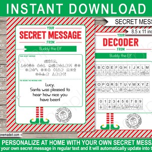 Elf Letter Kit Templates BIG BUNDLE Elf Mail Report Card Secret Message ...