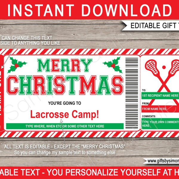 Lacrosse Certificate Template - Etsy