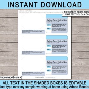 Credit Card Invitation Template - Printable Birthday Party Invite ...