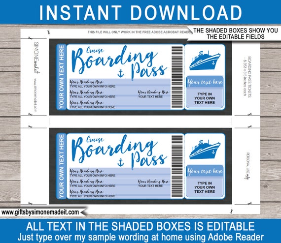 Ship Boarding Pass Clipart