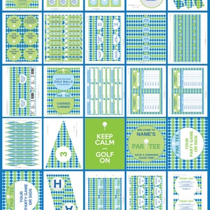 Golf Theme Party Template Bundle - Printable Birthday Decoration ...