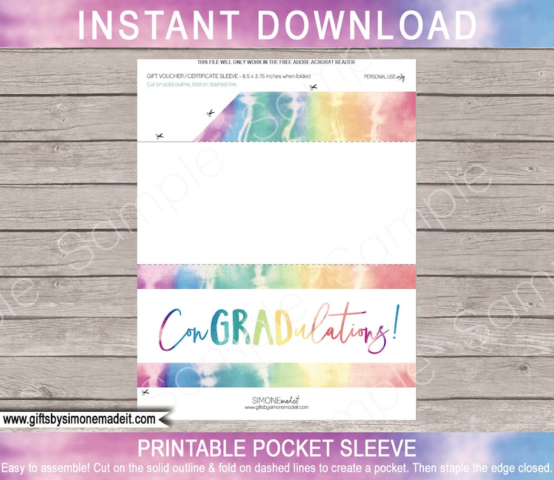 Graduation Gift Voucher Certificate Card Template Printable - Etsy