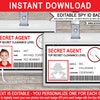 Spy Secret Agent ID Badge - Editable Top Secret Badge - Secret Agent ID ...