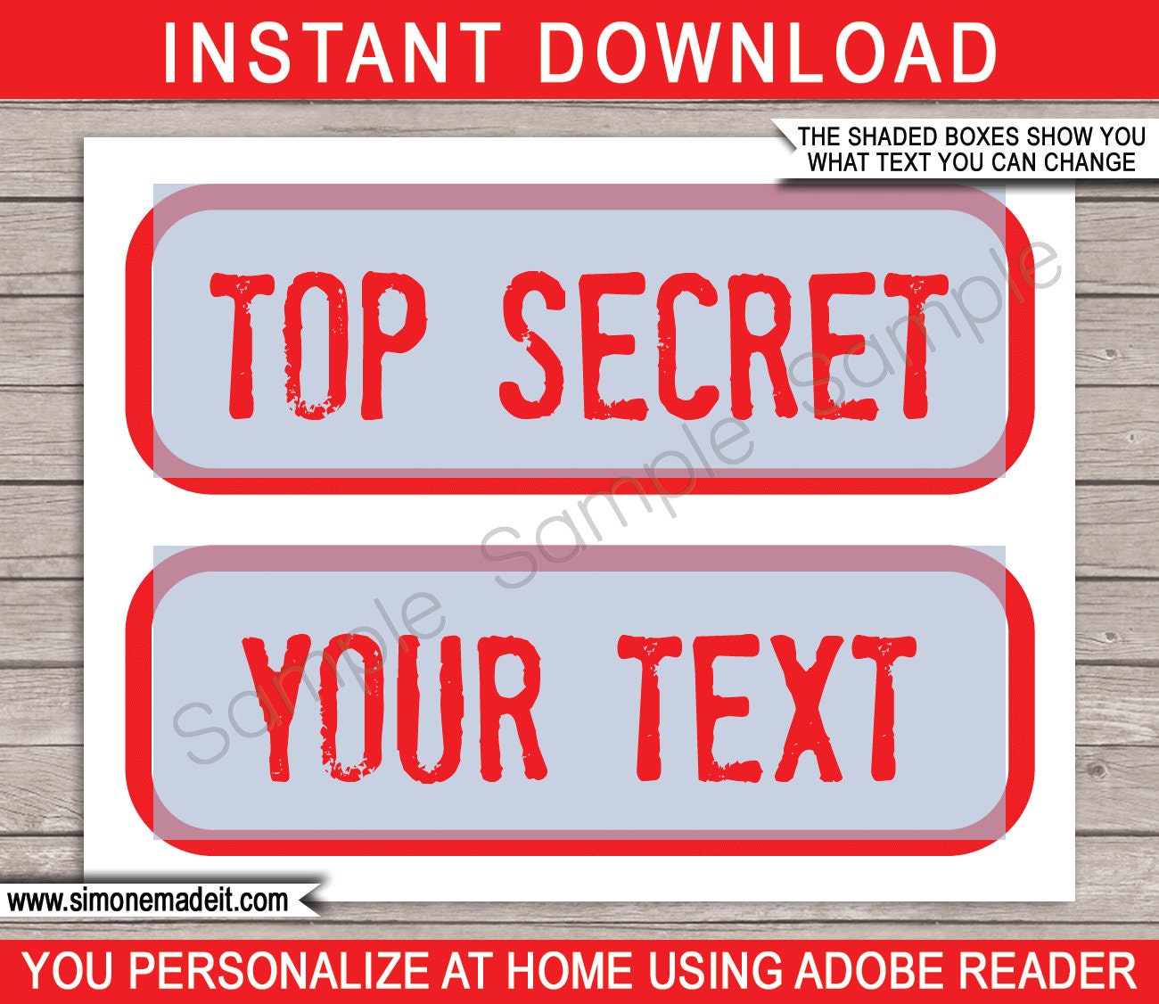 Spy Party Decor Templates Printable Secret Agent Theme - Etsy