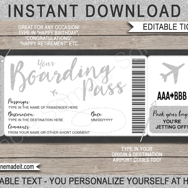 Flight Voucher - Etsy