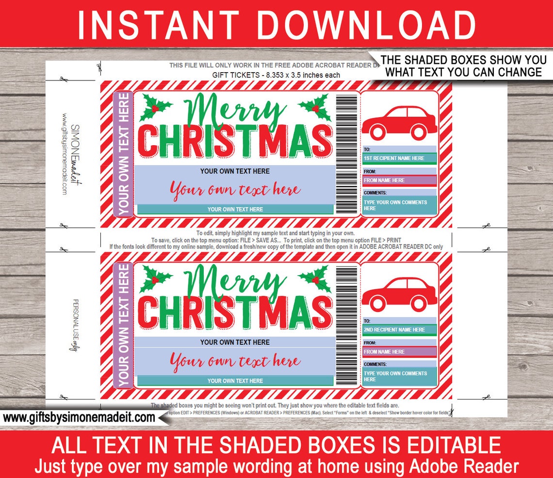 Driving Lessons Gift Voucher Template Certificate Ticket - Etsy Australia