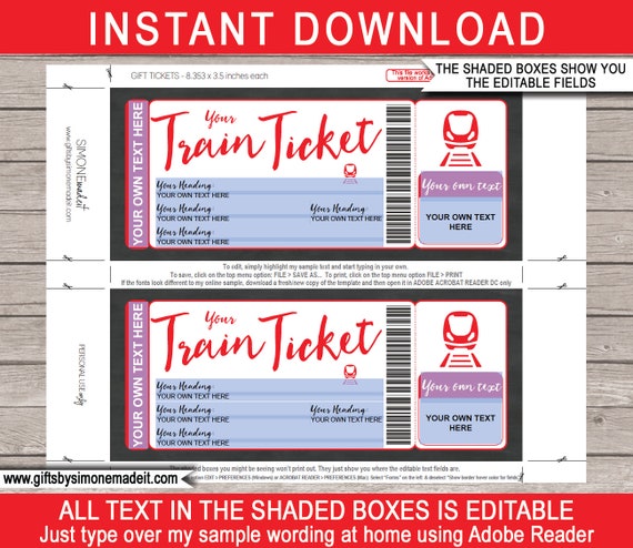 Train Ticket Template Word