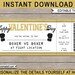 Boxing Ticket Gift Voucher Valentines Day Fight Surprise Boxing Match ...
