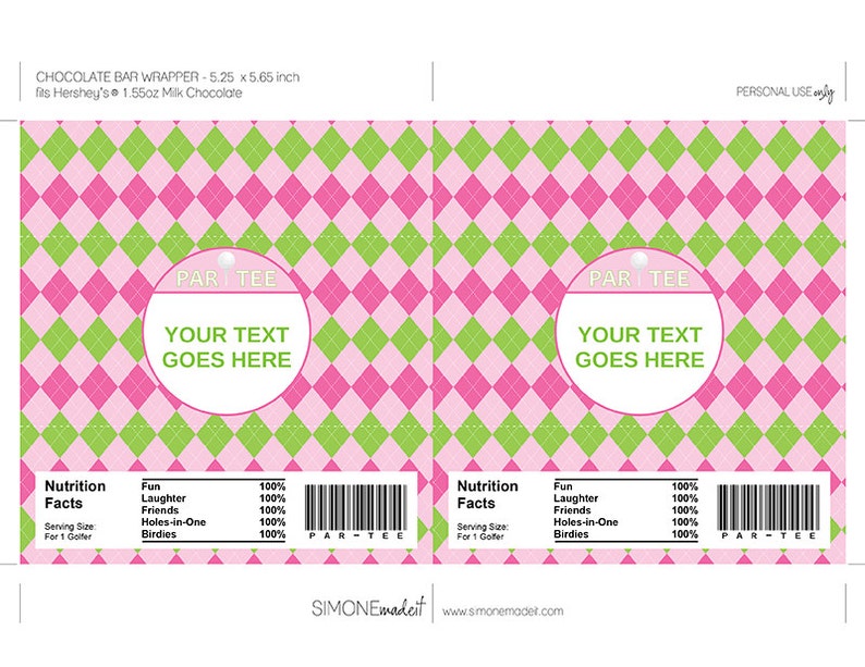 Ladies Golf Party Candy Bar Wrappers Golf Party Favors - Etsy