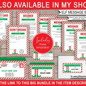 Elf Secret Message Printable Template - Santa Elf Behavior Report Card ...