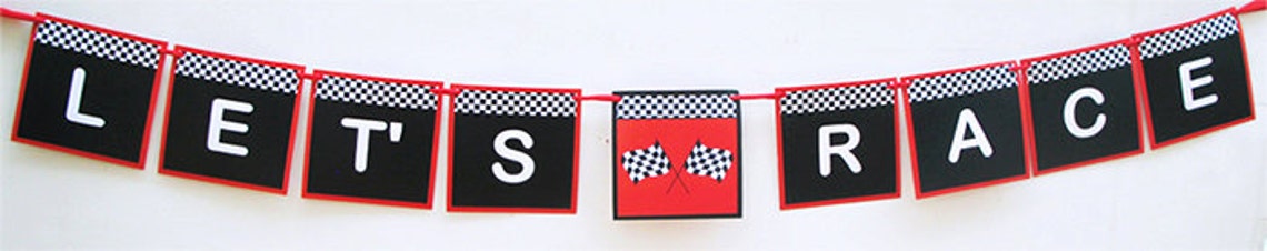 Race Car Banner Template Printable Birthday Party - Etsy