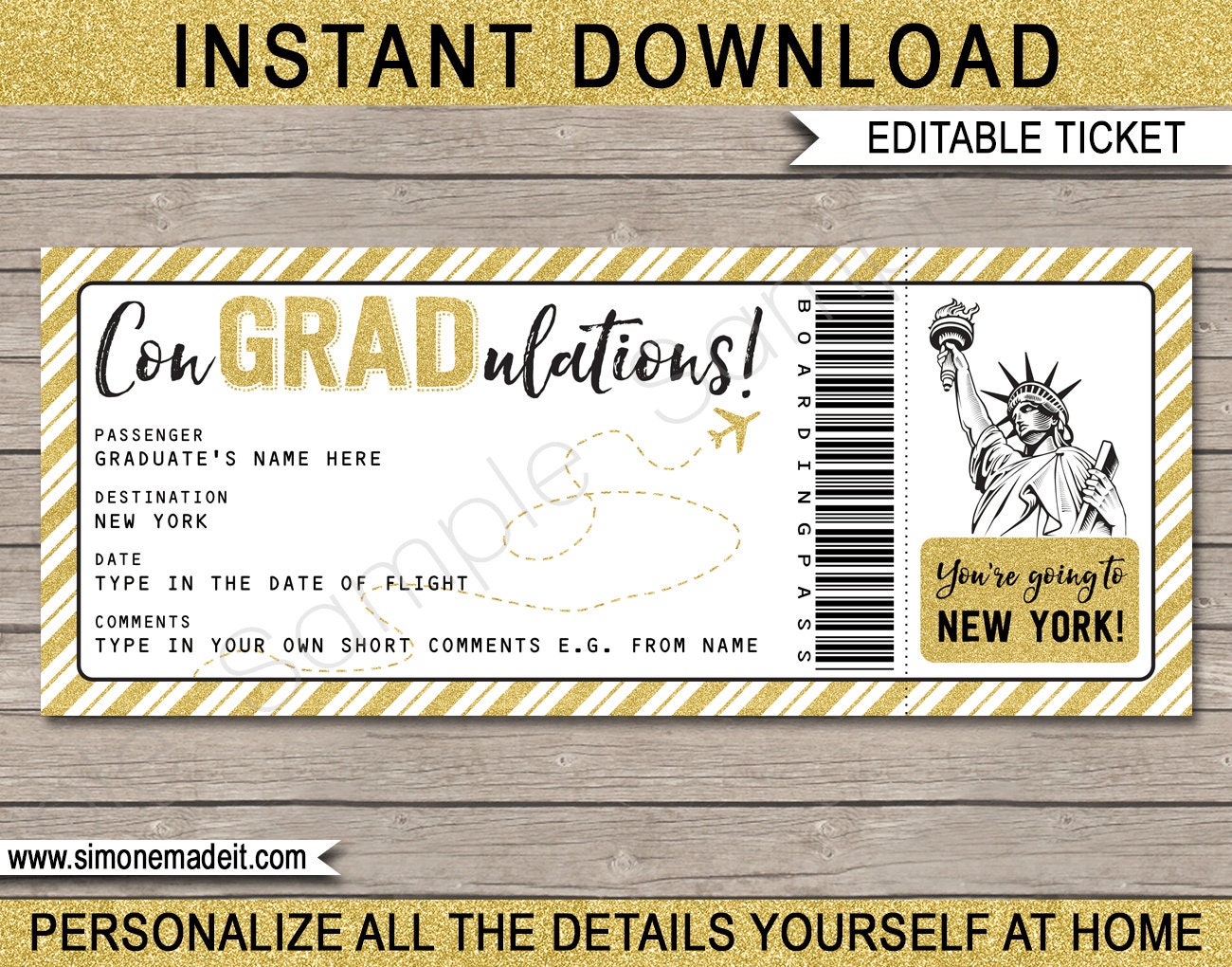 Graduation Ticket Template Printable