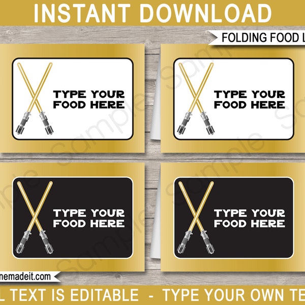 Starwars Food Labels - Etsy