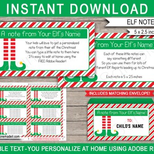 Elf Letter Kit Templates BIG BUNDLE Elf Mail Report Card Secret Message ...