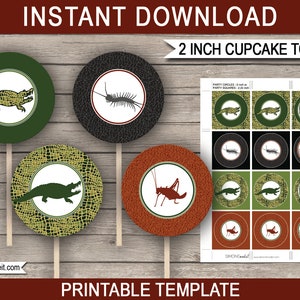 Swamp Party Decorations & Invitation Bundle: Editable Printable ...