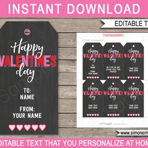 Valentine's Day Decorations, Invitations & Gift Tags Template Bundle ...