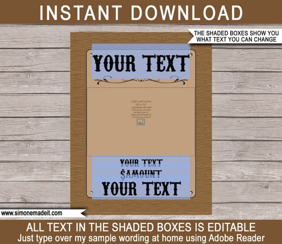 Sample Wanted Poster Template