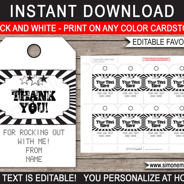 Rock Star Thank You - Etsy