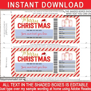 Weekend Away Voucher Template - Christmas Trip - Gift Certificate ...